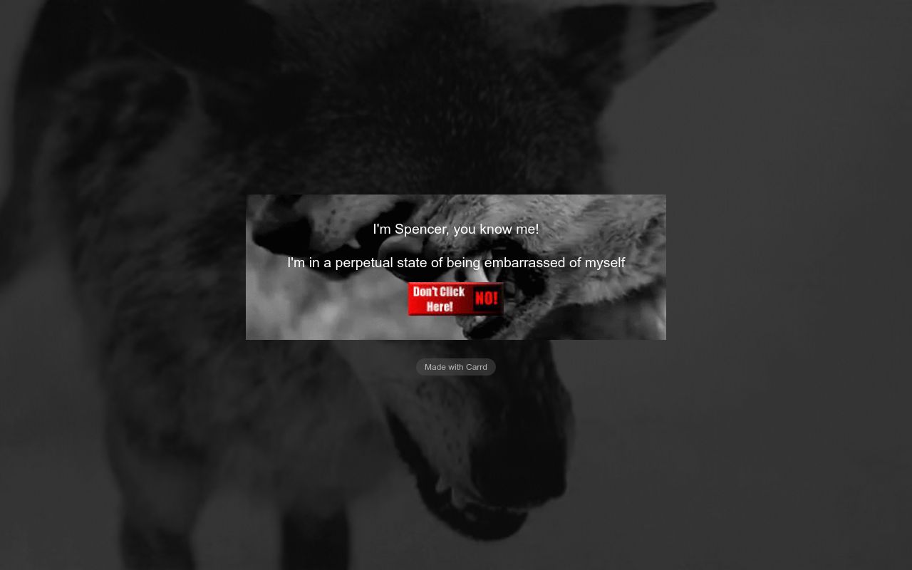 welcome! [spencerhell.carrd.co]